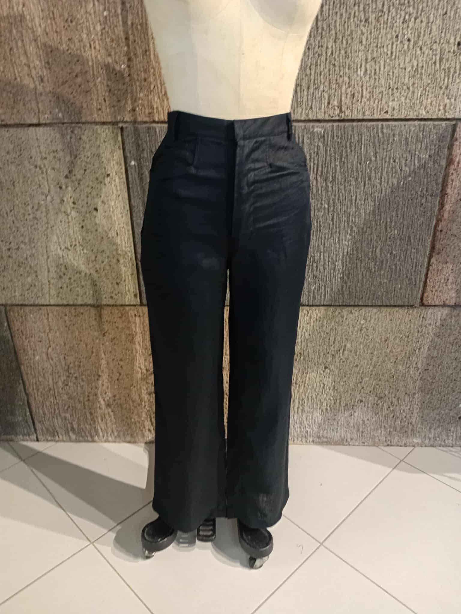 Square Front Pocket Slim Pants in Black Linen – Frankie and Friends ...
